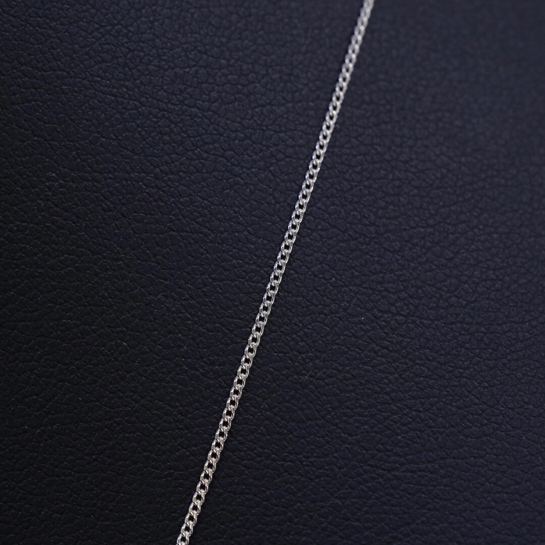 18 1mm, Vintage Italian Sterling Silver 925 Curb Chain Necklace ...
