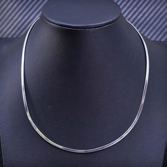 15”, vintage Italian sterling silver 925 handmade rou… - Gem