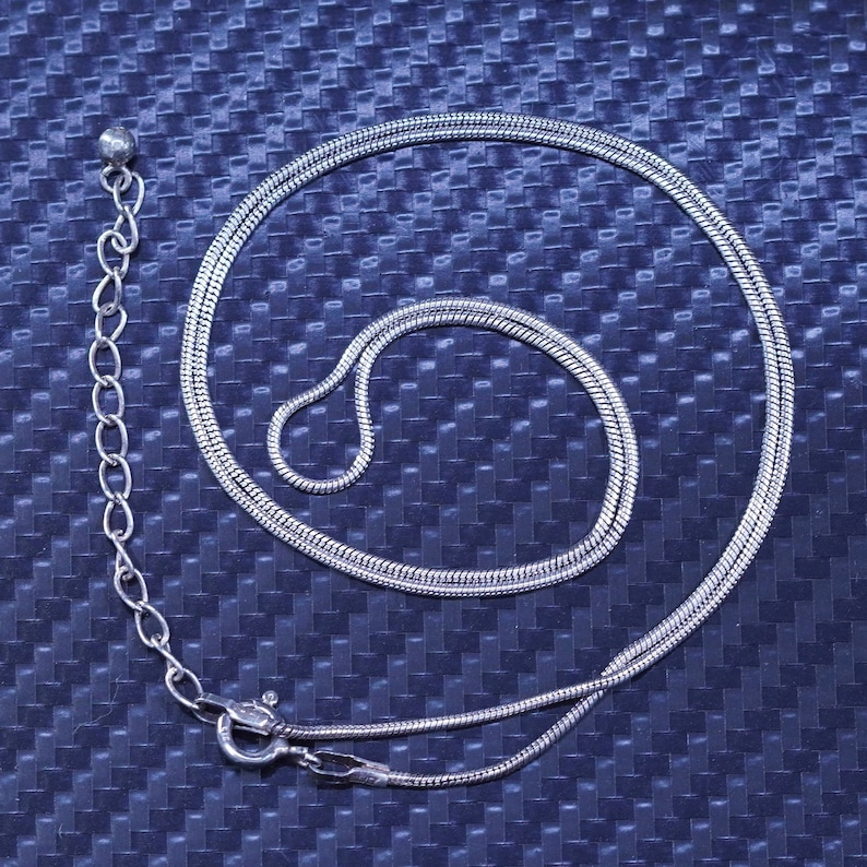 18 1mm Vintage Italian Sterling Silver 925 Square Snake - Etsy