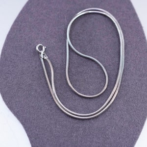 18 1.6mm, Vintage Italian Sterling Silver 925 Snake Chain Necklace ...