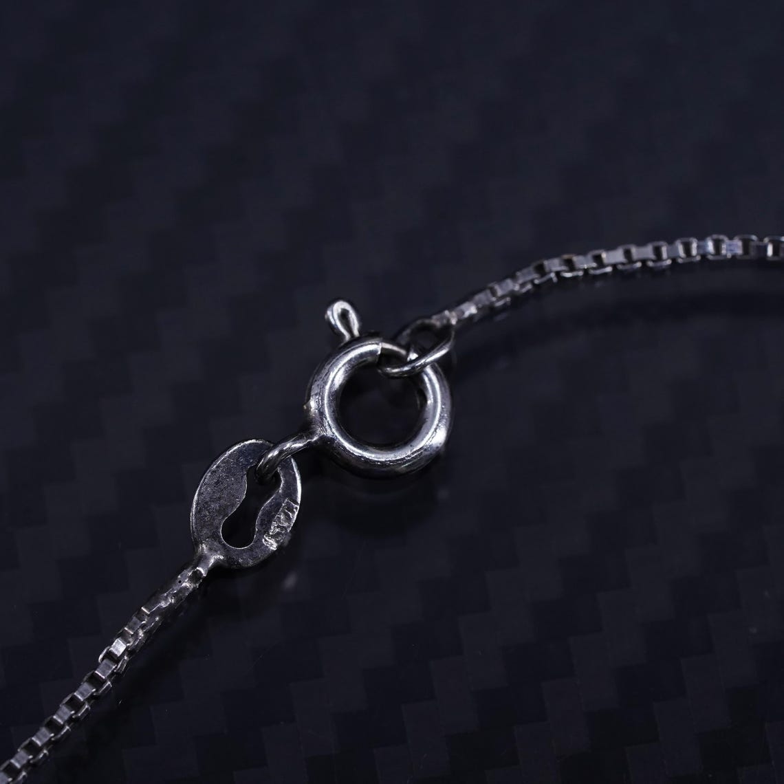 30” 1mm, Vintage Italian Sterling Silver 925 Box Chain Necklace ...