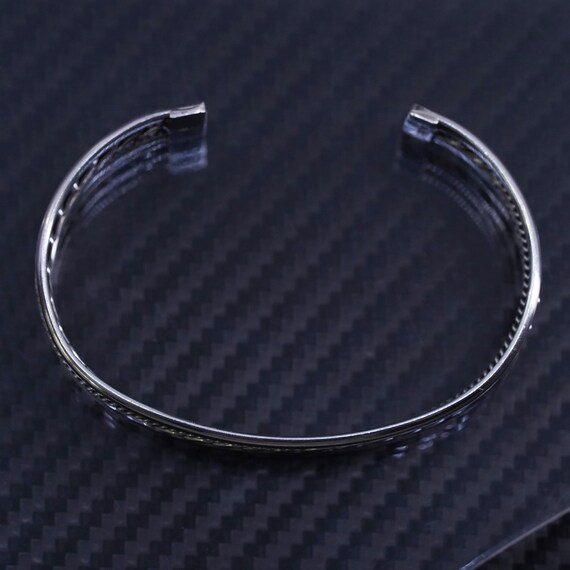 5.75”, Native American Navajo Joe Tom Sterling Silver… - Gem