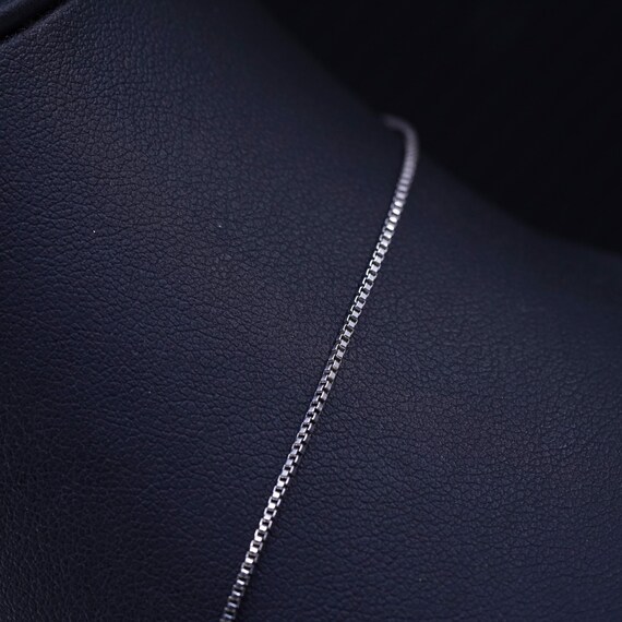 20” 1mm, vintage Italian sterling silver 925 box chai… - Gem