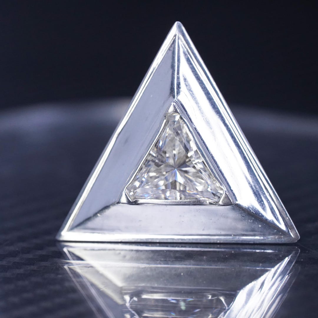 Vintage Southwestern Sterling Silver 925 Triangular Clip on SINGLE ...
