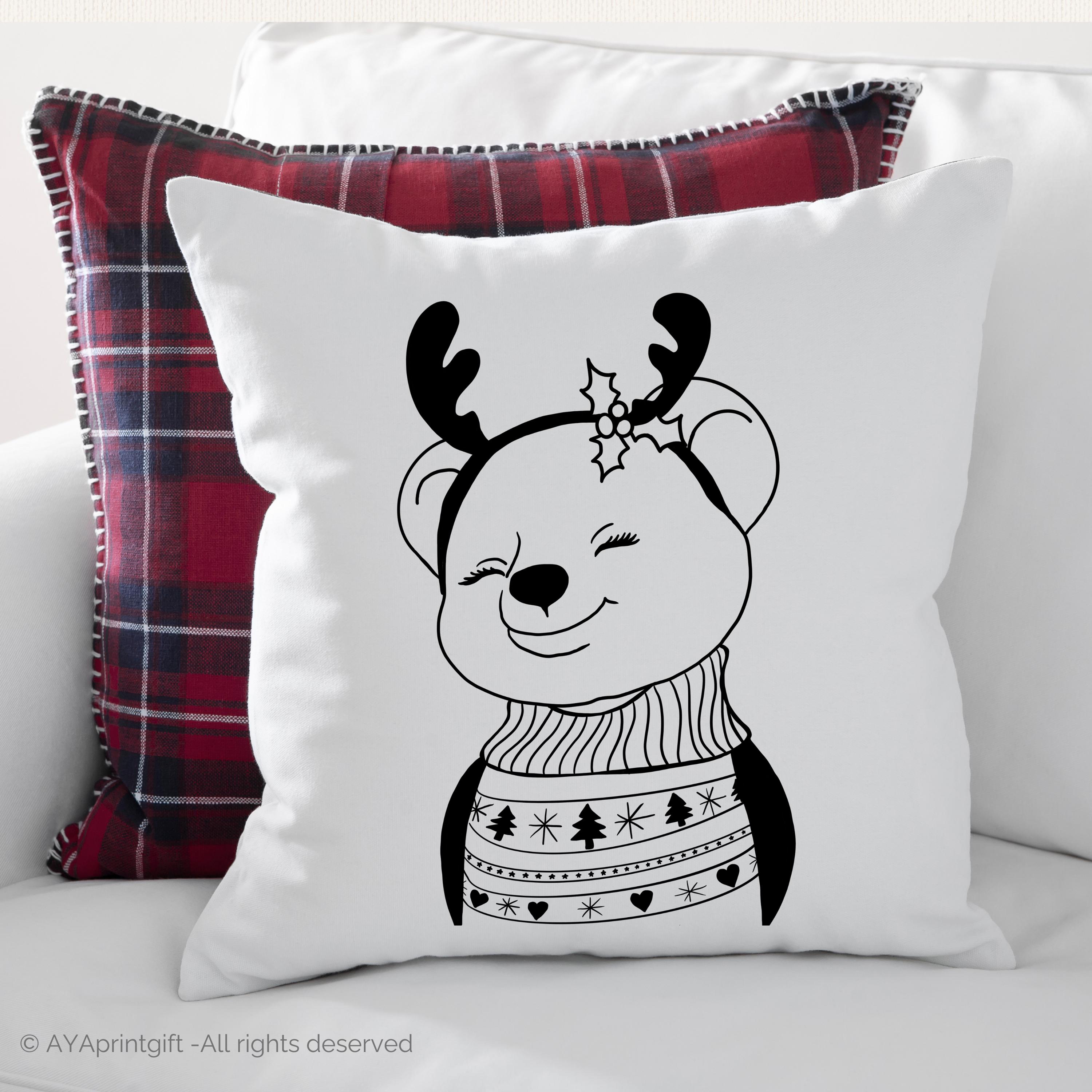 Teddy Bear SVG | Cute Christmas Bear PNG Cricut Cut Files, Silhouette ...