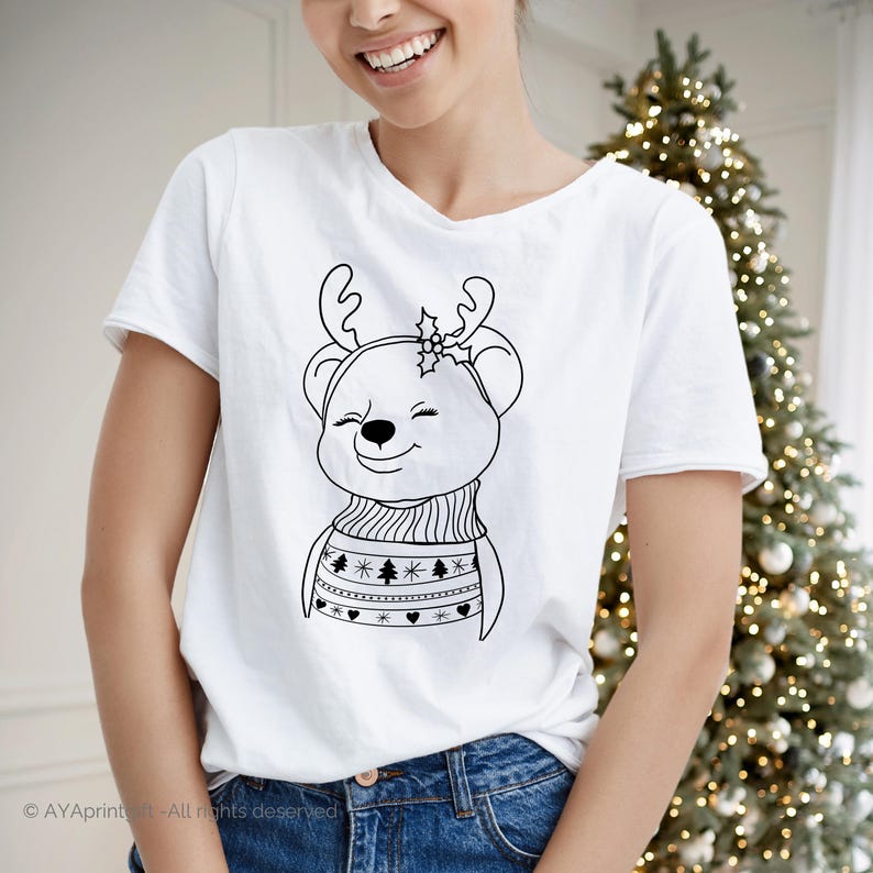 Cute Christmas Bear Svg | Teddy Bear SVG Plotter File Cricut Cut Files ...