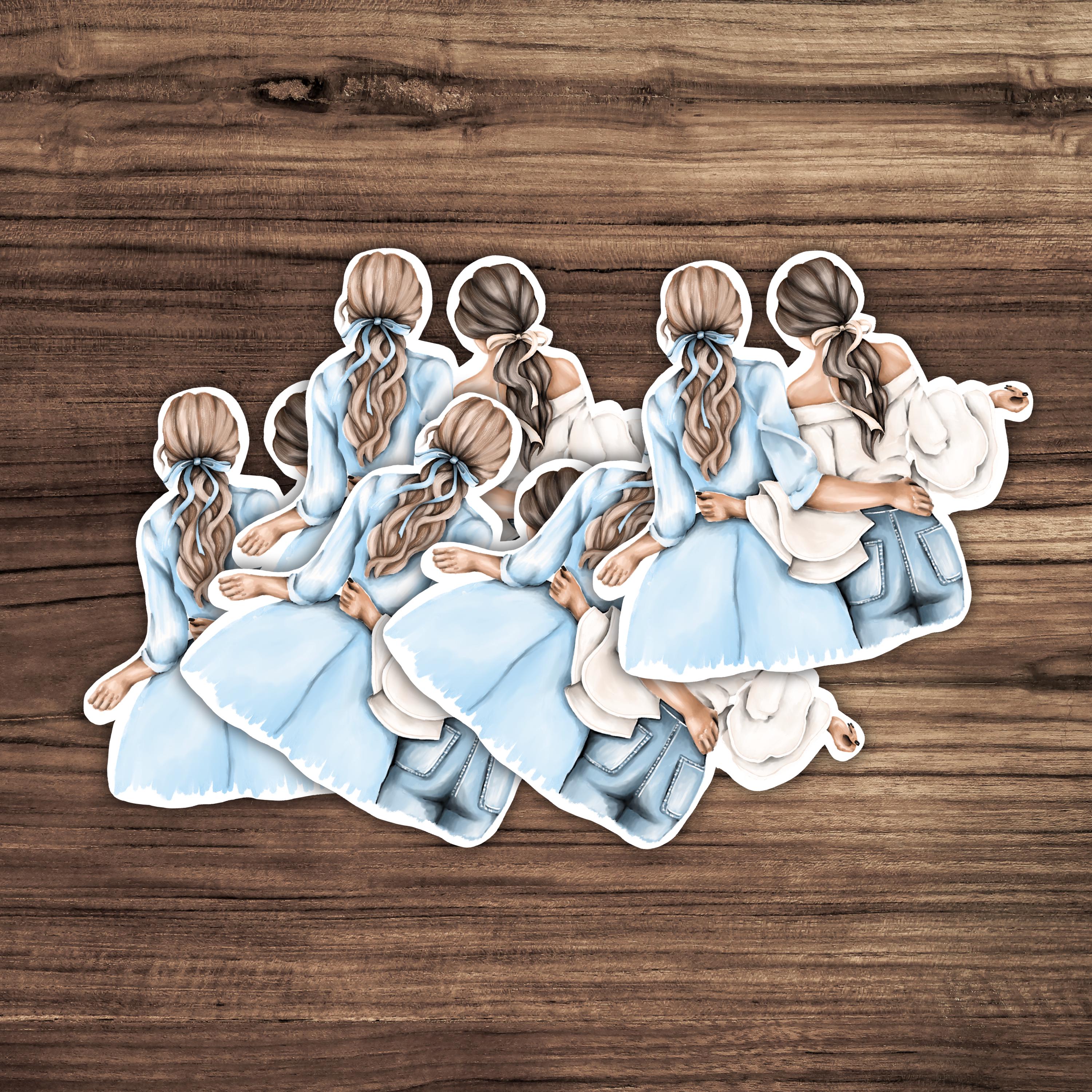 Cute Best Friends Stickers SVG | Sisters Sticker | Cake Topper ...