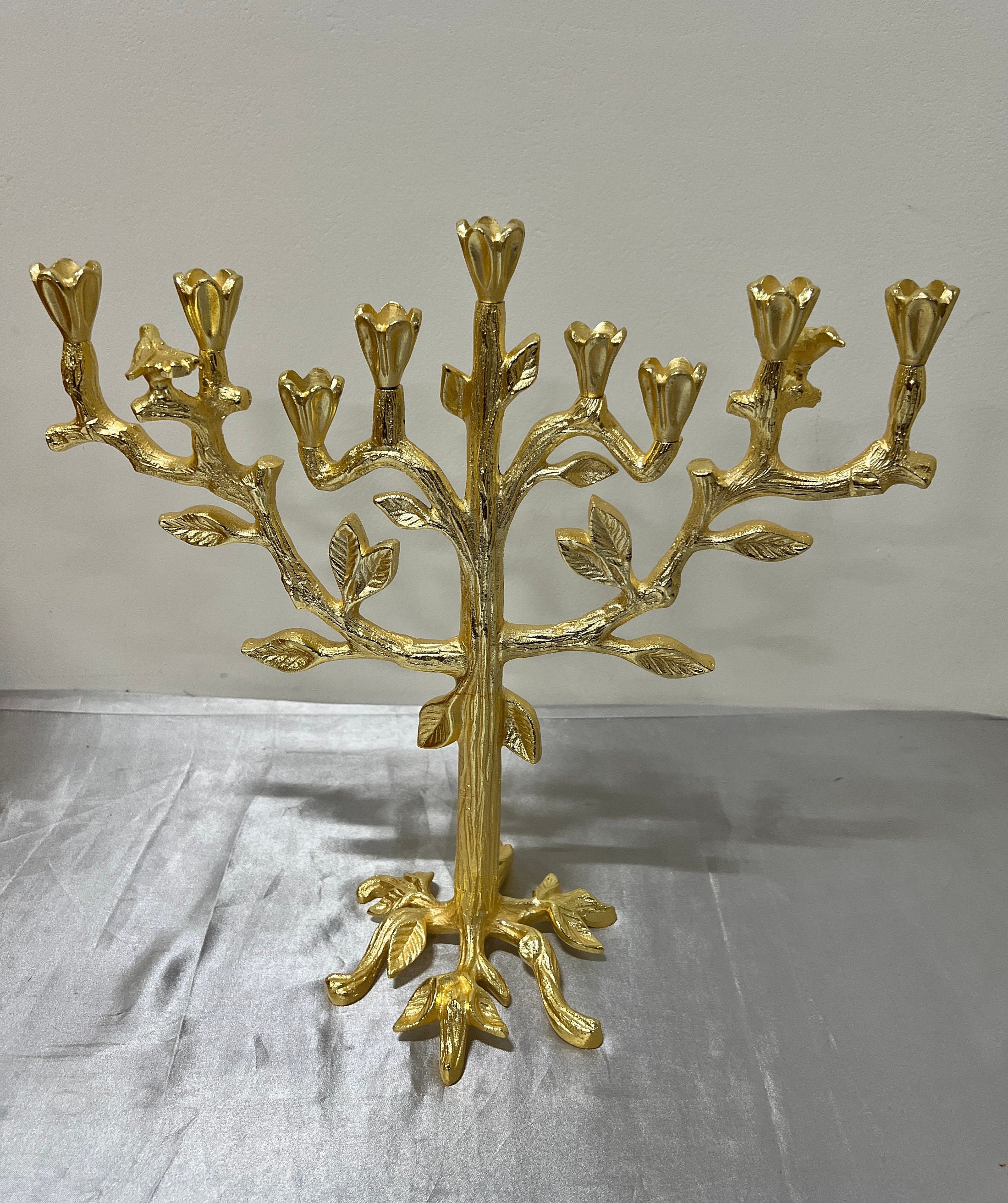 Chanukah Big Menorah 9 Candle Hanukkah Jerusalem Temple Menorah Tall 16 ...