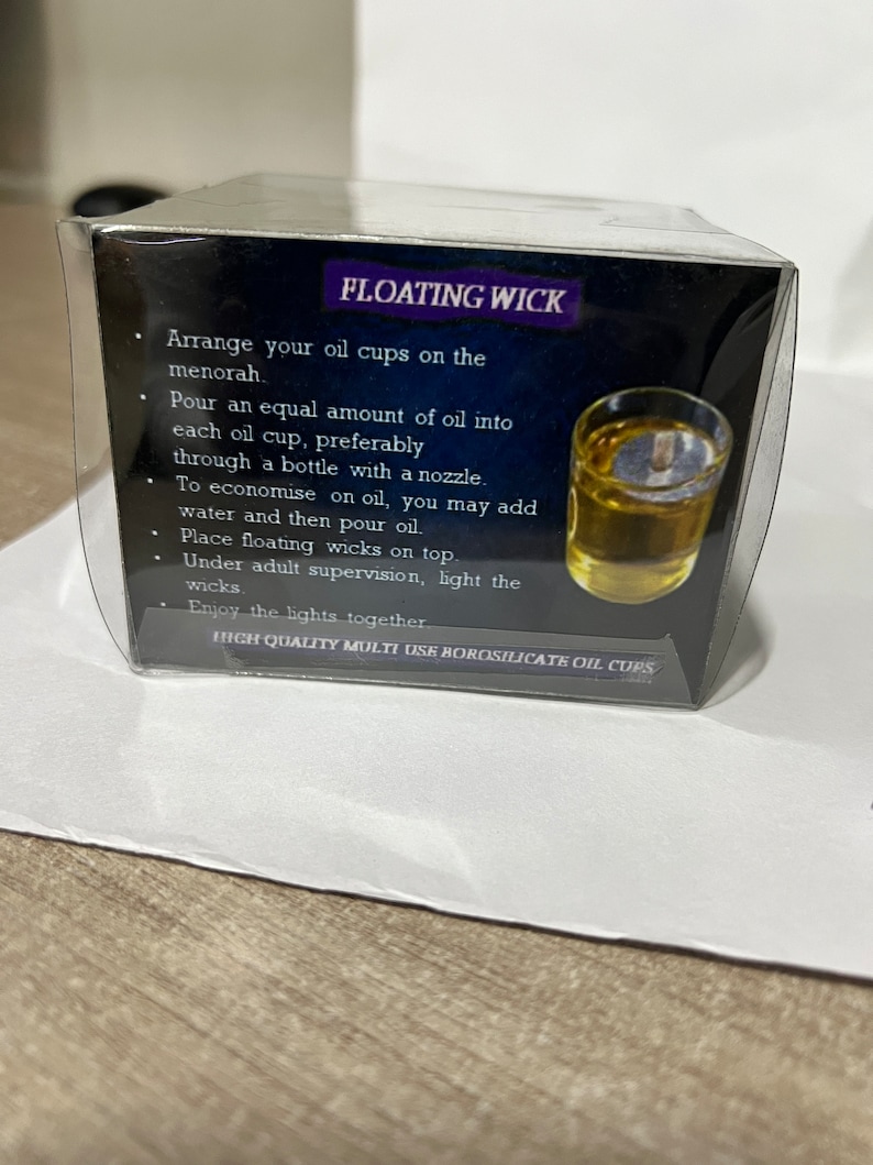 Glass Oil Cups for Hanukah Menorah | Wicks and Dreidel Complimentary - Etsy