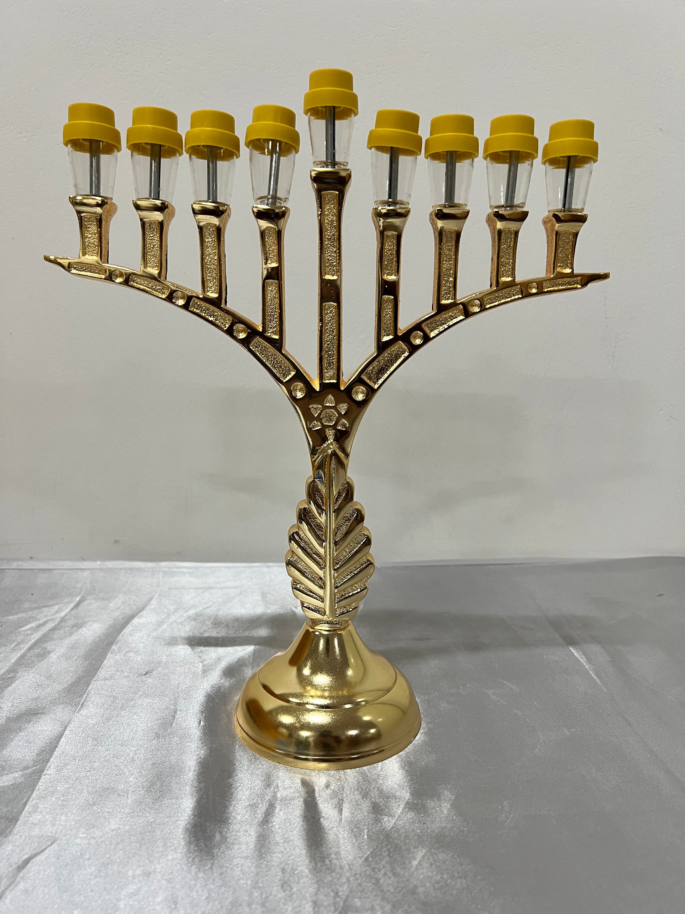 Chanukah Big Menorah Candle Holder | Jerusalem Temple Menorah | Oil ...