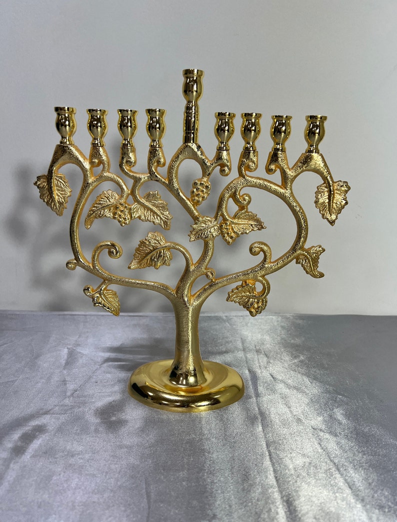 Buy Grape Hanukkah Menorah Sam Judaica Jewish Chanukah Menorah New Design Menorah Tall 7.8 ...