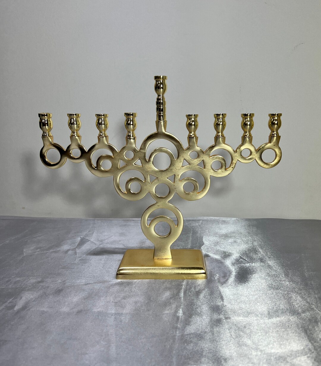 Double Circle Hanukkah Menorah | Sam Judaica Jewish Menorah | New ...