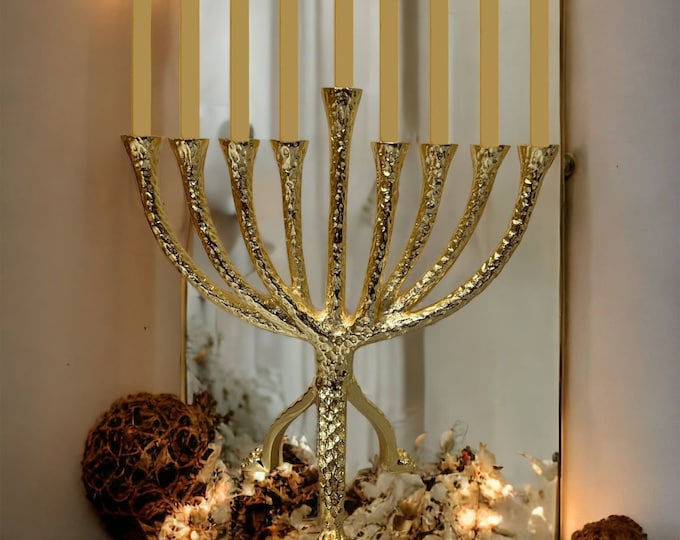 Handmade Jerusalem Menorah Hanukkah | Chanukah Menorah Candle Holder ...