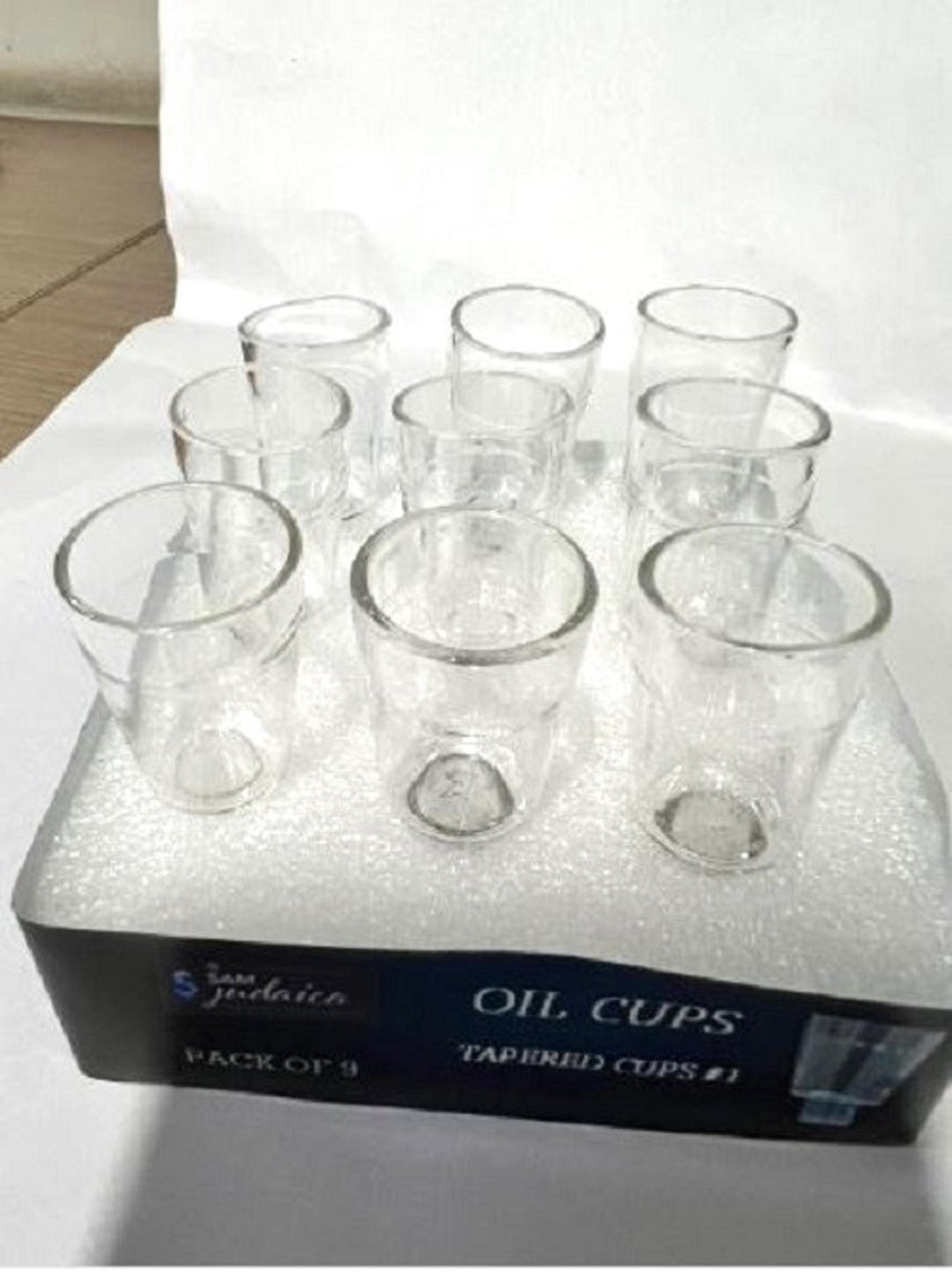 Tapered Shape Glass Oil Cups for Hanukah Menorah | Pack of 9 - Etsy