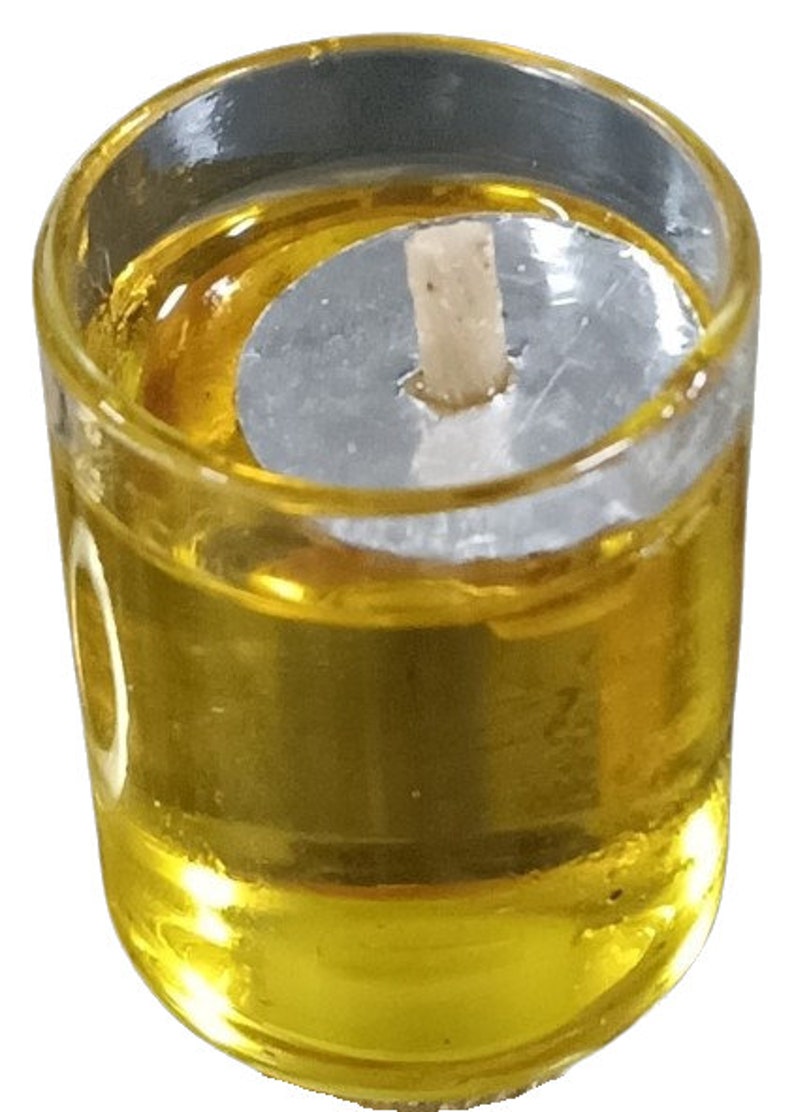 9 Glass Oil Cups With Wick Holder: Floating Wicks Included - Etsy