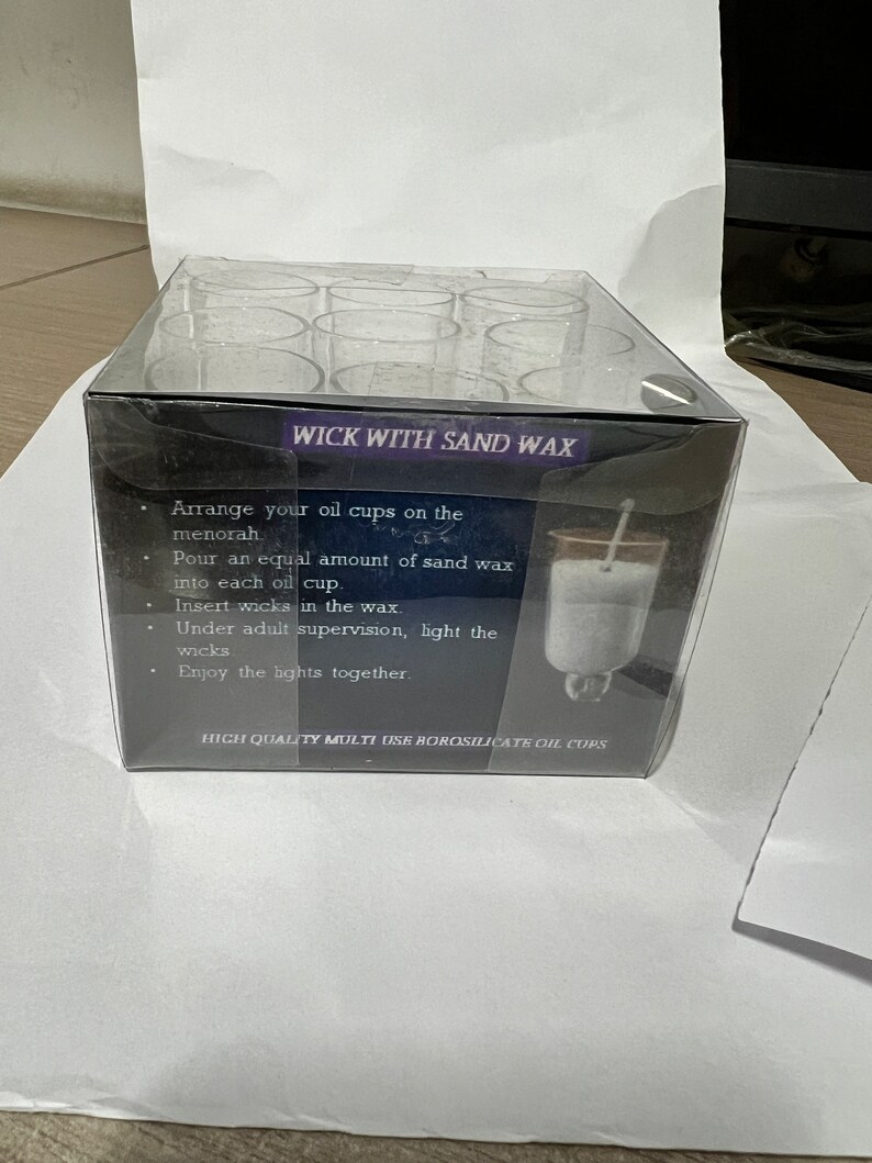 Glass Oil Cups for Hanukah Menorah | Wicks and Dreidel Complimentary - Etsy