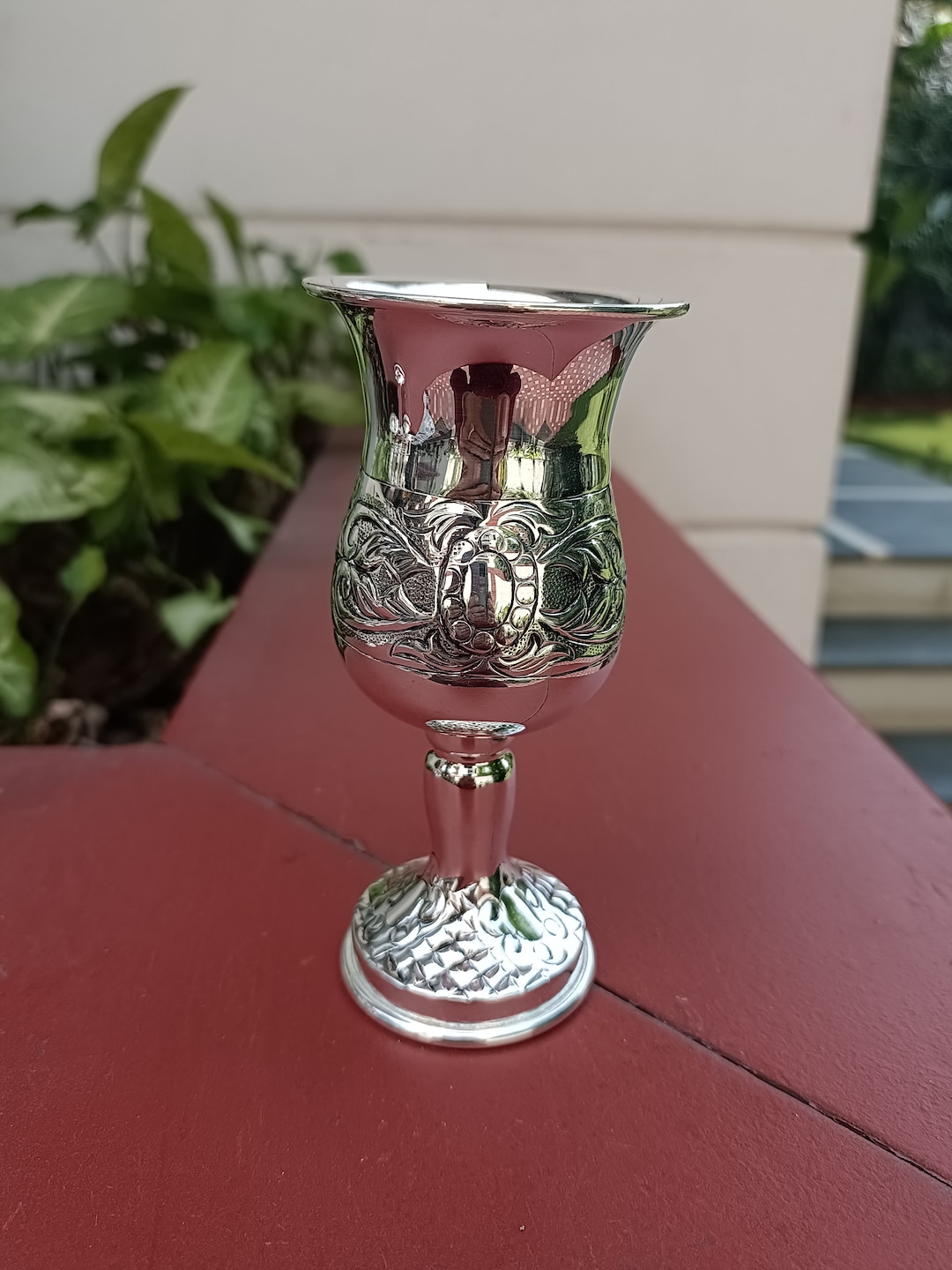 Shabbat Wine Goblet, Silver Plated Kiddish Cup, Jewish Wedding Gift ...