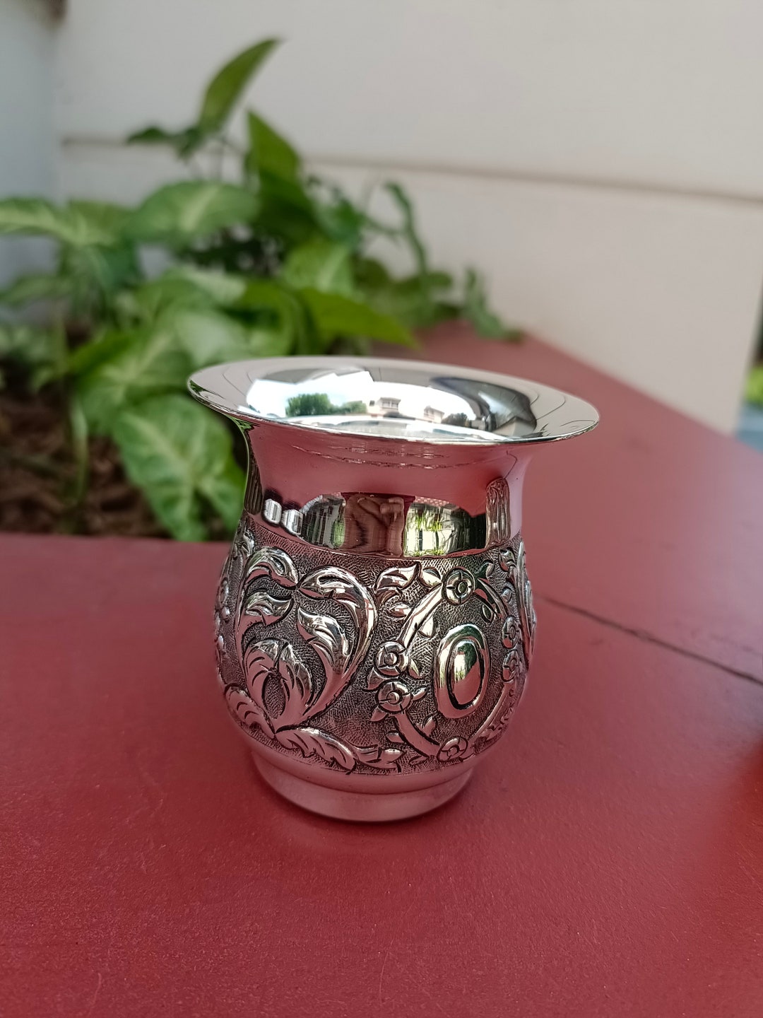 Shabbat Wine Cup/ Goblet, Silver Plated Glass, Jewish, Silver Plated ...