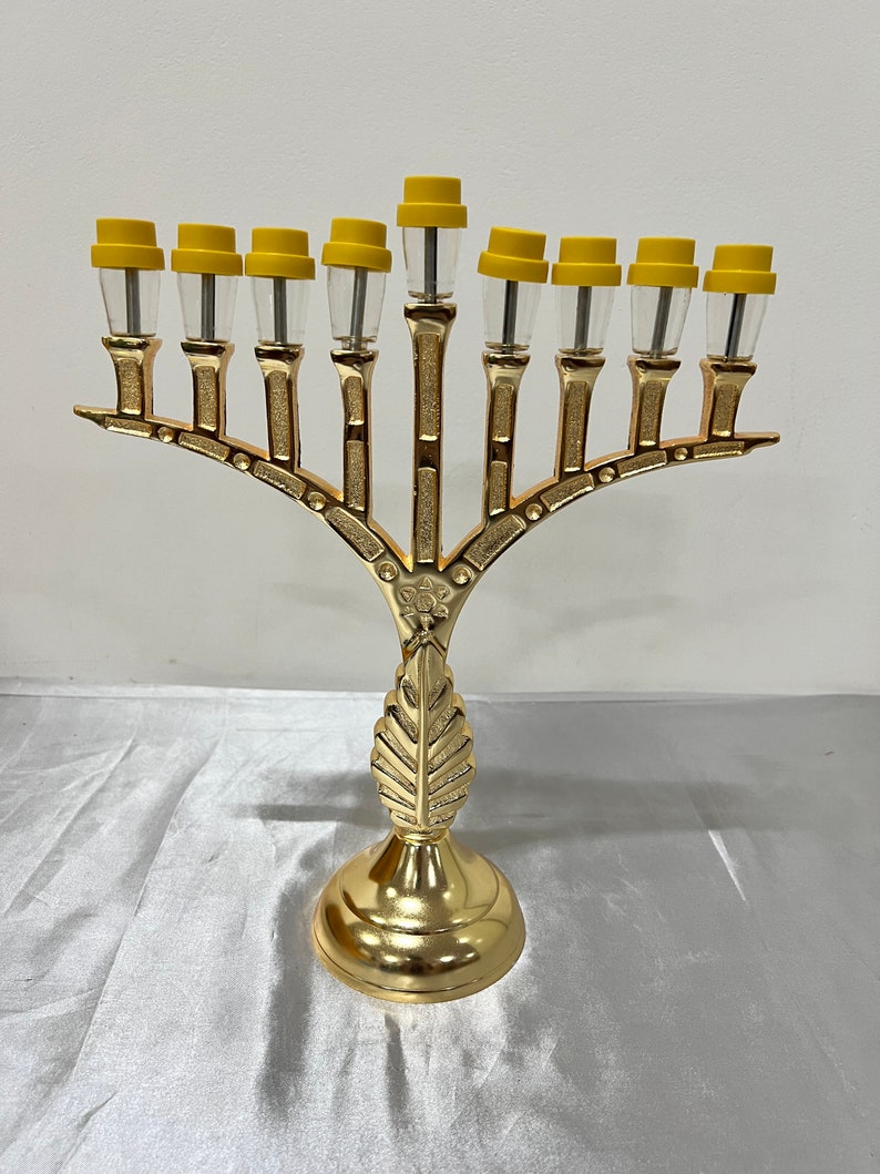 Chanukah Big Menorah Candle Holder | Jerusalem Temple Menorah | Oil ...