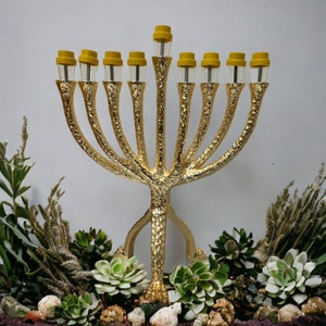 Handmade Jerusalem Menorah Hanukkah | Chanukah Menorah Candle Holder ...
