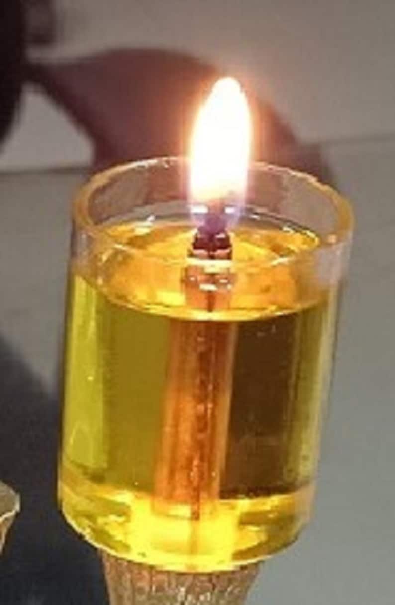 9 Glass Oil Cups With Wick Holder: Floating Wicks Included - Etsy