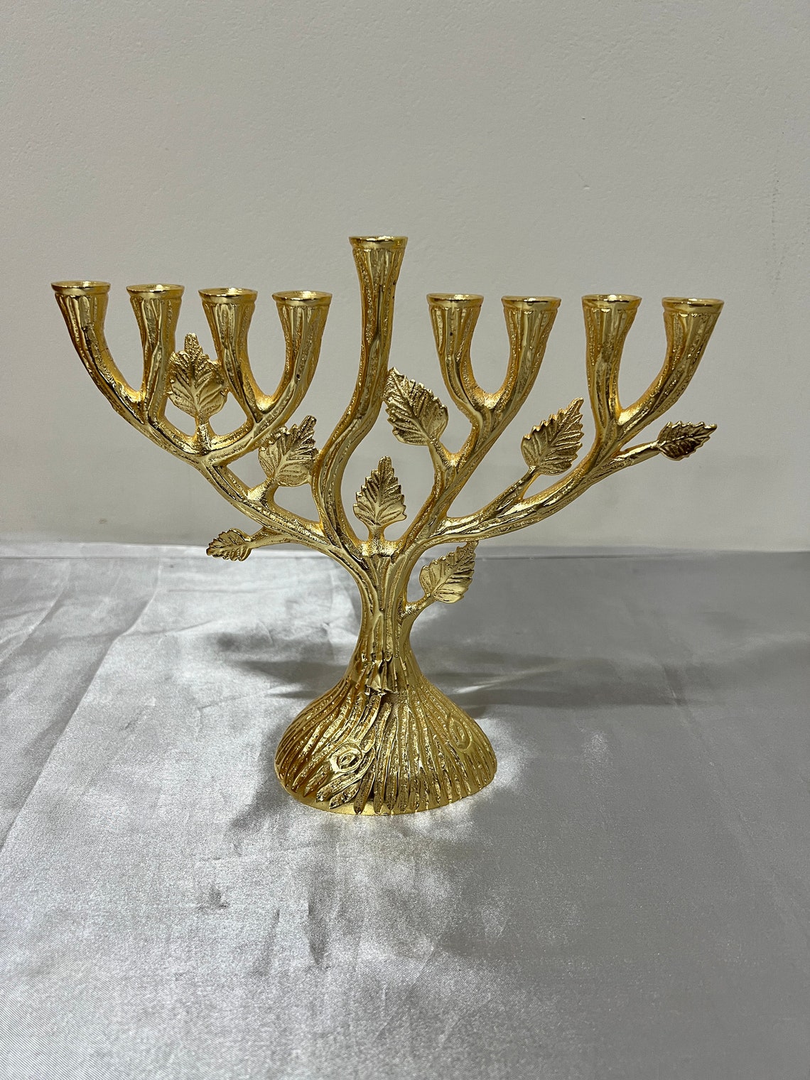 Authentic Leaf Menorah Hanukkah Jewish Judaica Gift Tall 8.2 Inch - Etsy