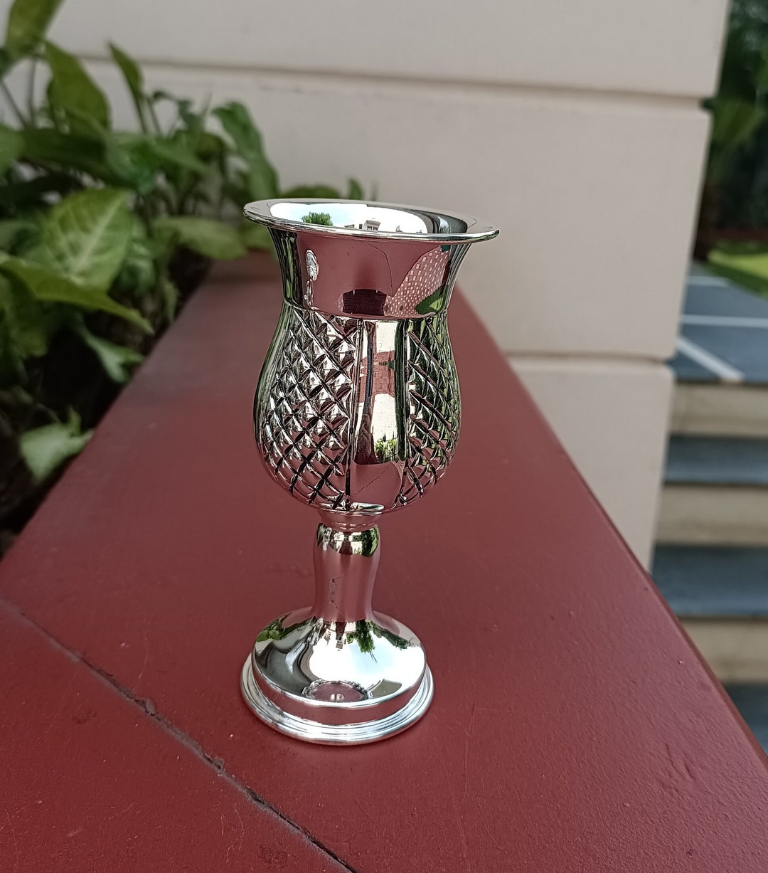 Shabbat Goblet, Silver Plated Kiddush Goblet, Jewish Wedding Gift, Sam ...