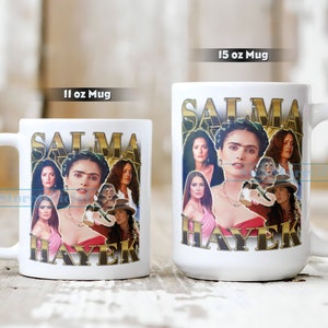 SALMA HAYEK Coffee Mug, Salma Hayek Tea Mug, Salma Hayek Drinkware ...