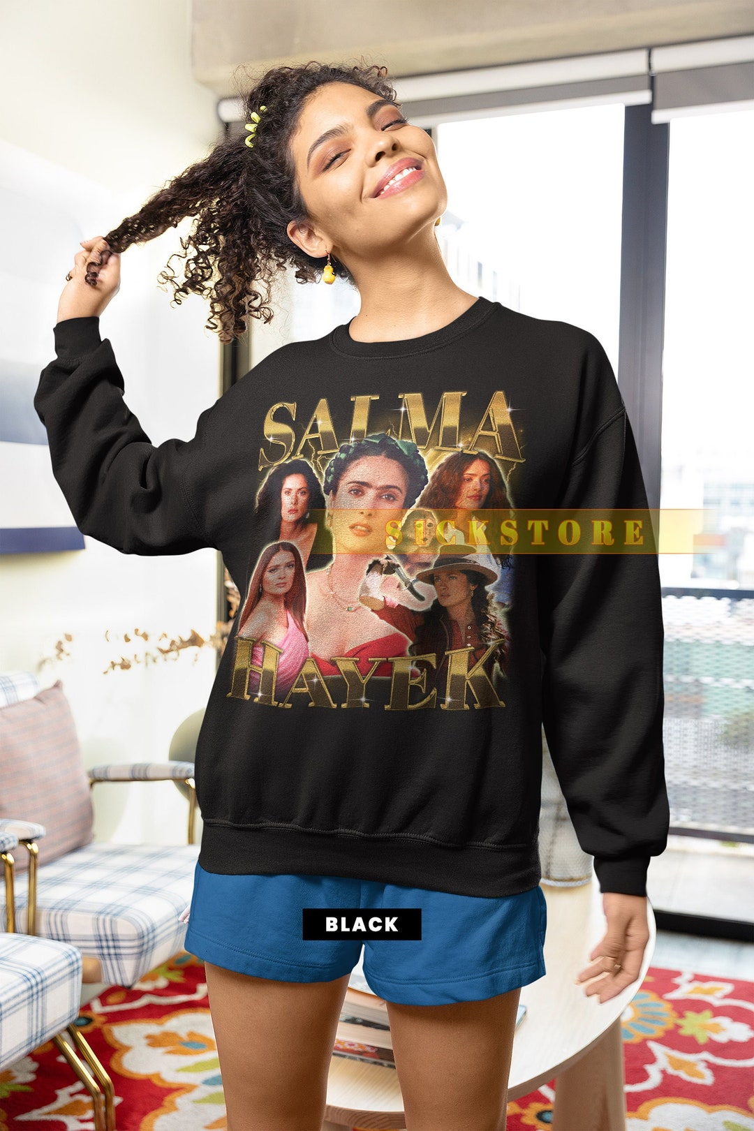 SALMA HAYEK Pinault Vintage Sweatshirt, Salma Hayek Homage Sweater, Salma Hayek Fan, Salma Hayek ...