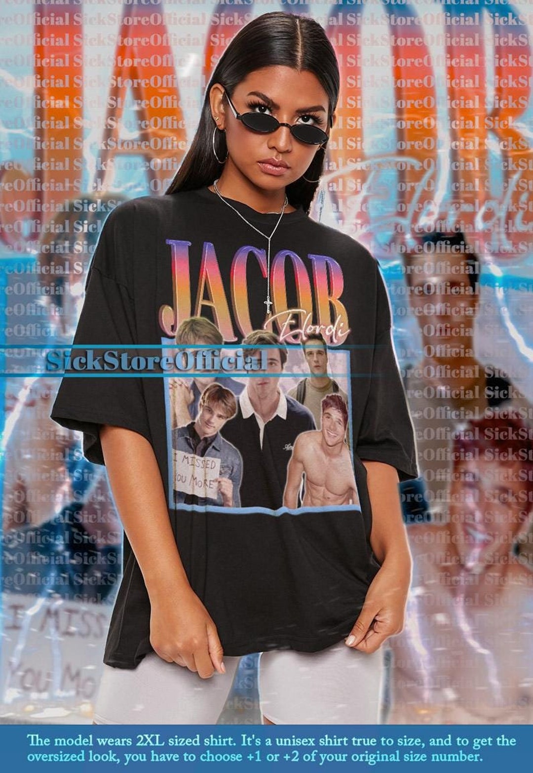 JACOB ELORDI Retro Shirt, Jacob Elordi Vintage Tshirt, Jacob Elordi Fan ...