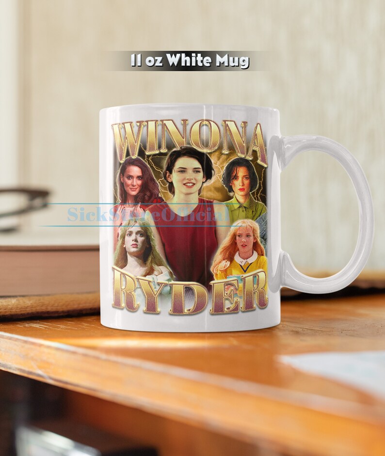 WINONA RYDER Coffee Mug, Winona Ryder Tea Mug, Winona Ryder Drinkware ...