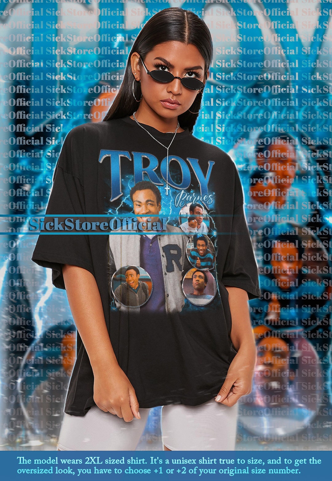 TROY BARNES Vintage Shirt, Troy Barnes Homage Tshirt, Troy Barnes Fan ...