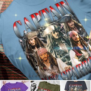 Captain JACK SPARROW Vintage Shirt, Jack Sparrow Homage Tshirt, Jack ...