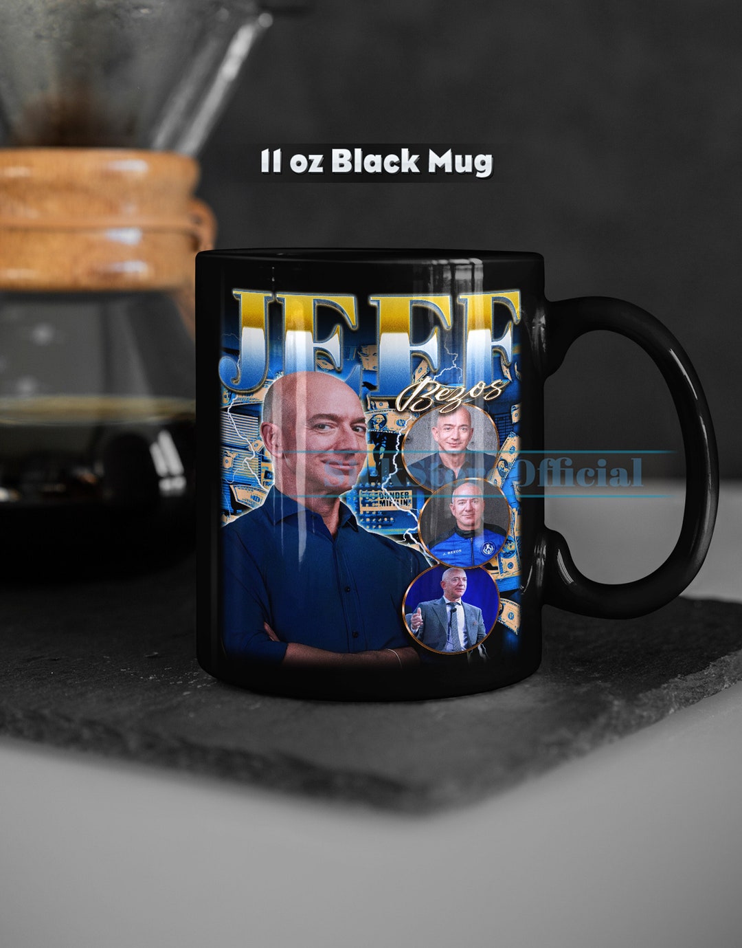 JEFF BEZOS Coffee Mug, Jeff Bezos Tea Mug, Jeff Bezos Drinkware, Jeff ...