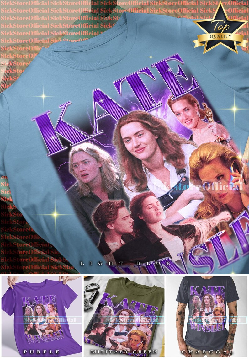 KATE WINSLET Vintage Shirt, Actress Kate Winslet Homage Tshirt, Kate ...