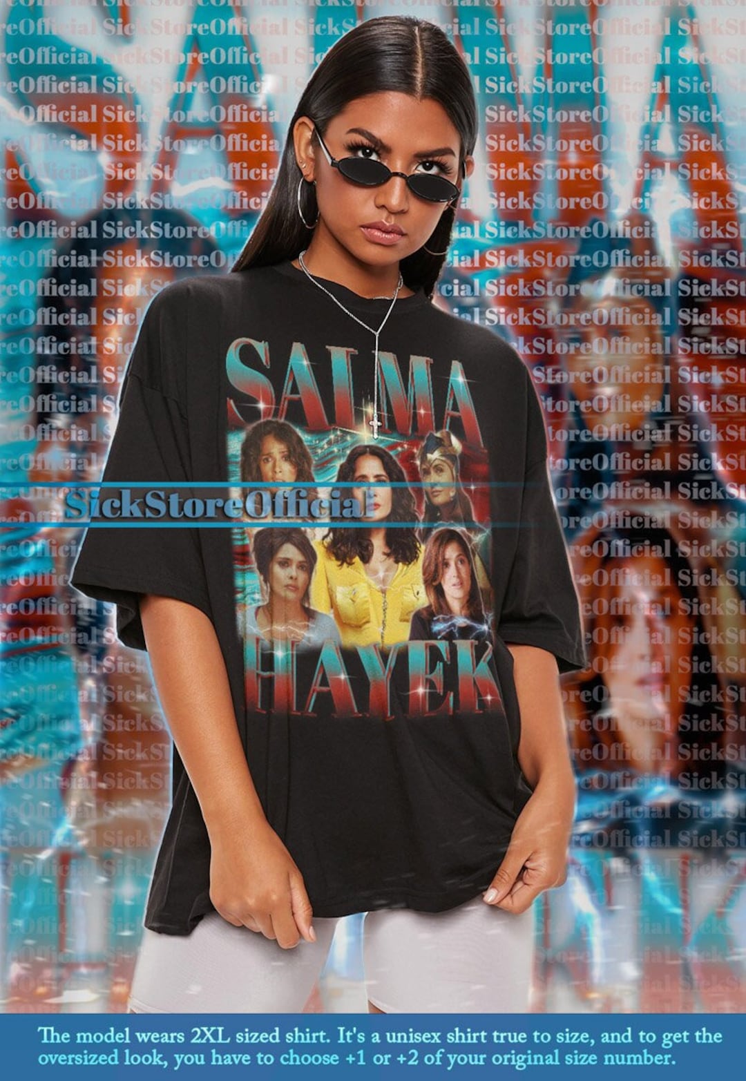 SALMA HAYEK Pinault Vintage Shirt, Salma Hayek Homage Tshirt, Salma ...