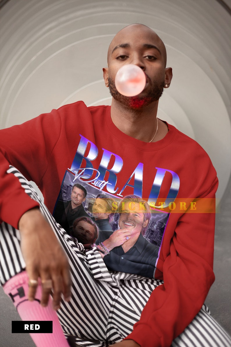 BRAD PITT Vintage Sweatshirt, Brad Pitt Homage Sweater, Brad Pitt Fan ...