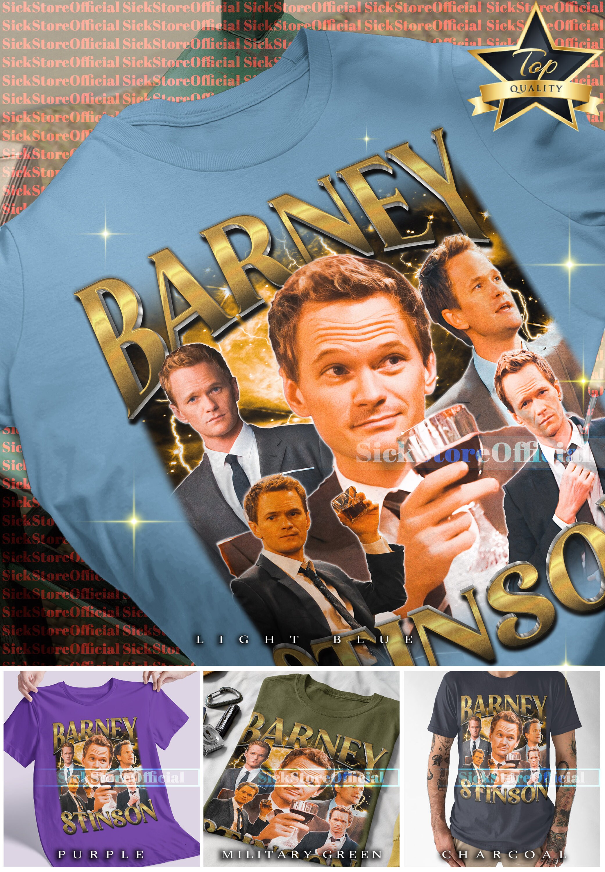 BARNEY STINSON Vintage Shirt, Barney Stinson Homage Tshirt, Barney ...