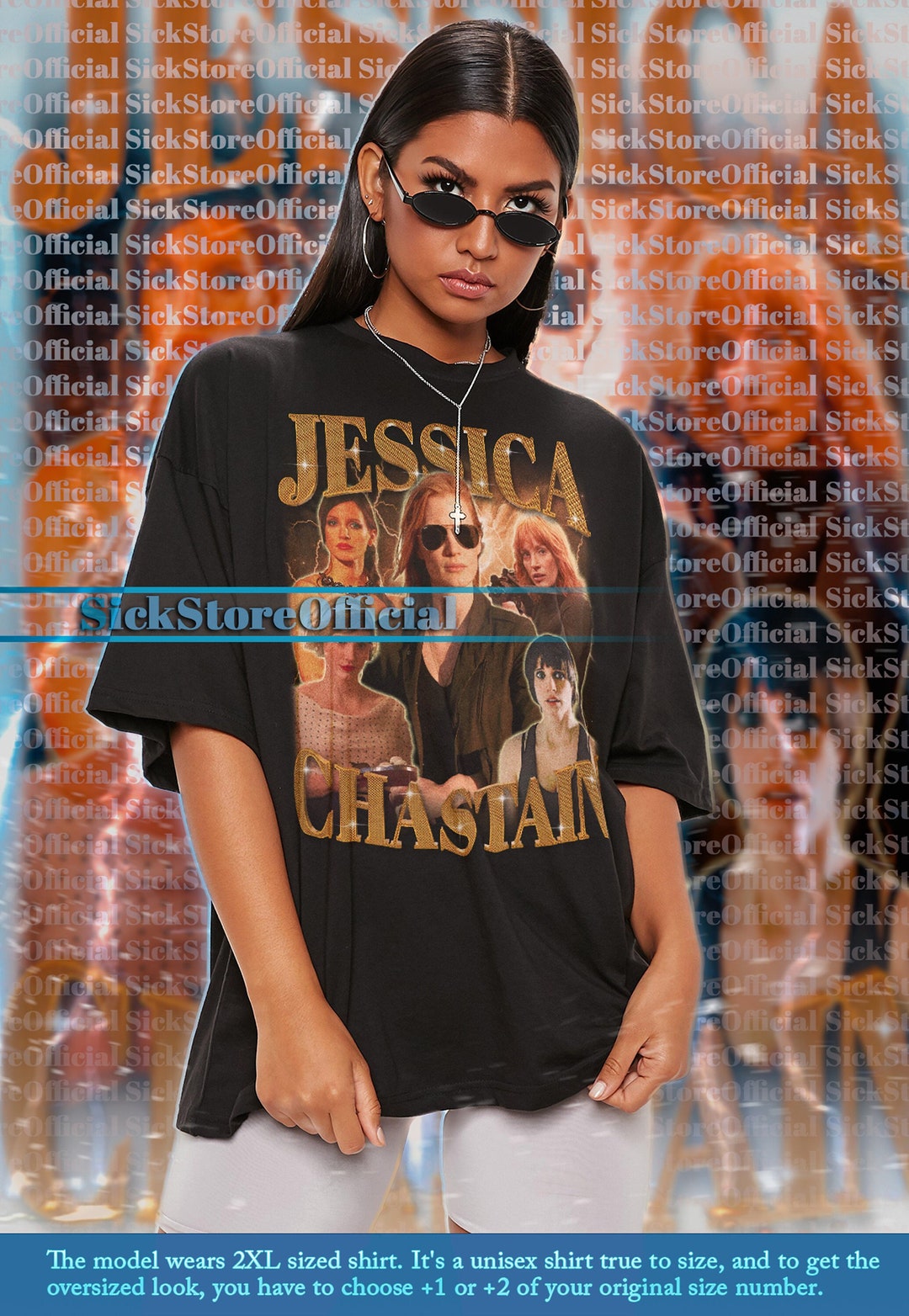 JESSICA CHASTAIN Shirt, Jessica Michelle Chastain Homage Tshirt ...