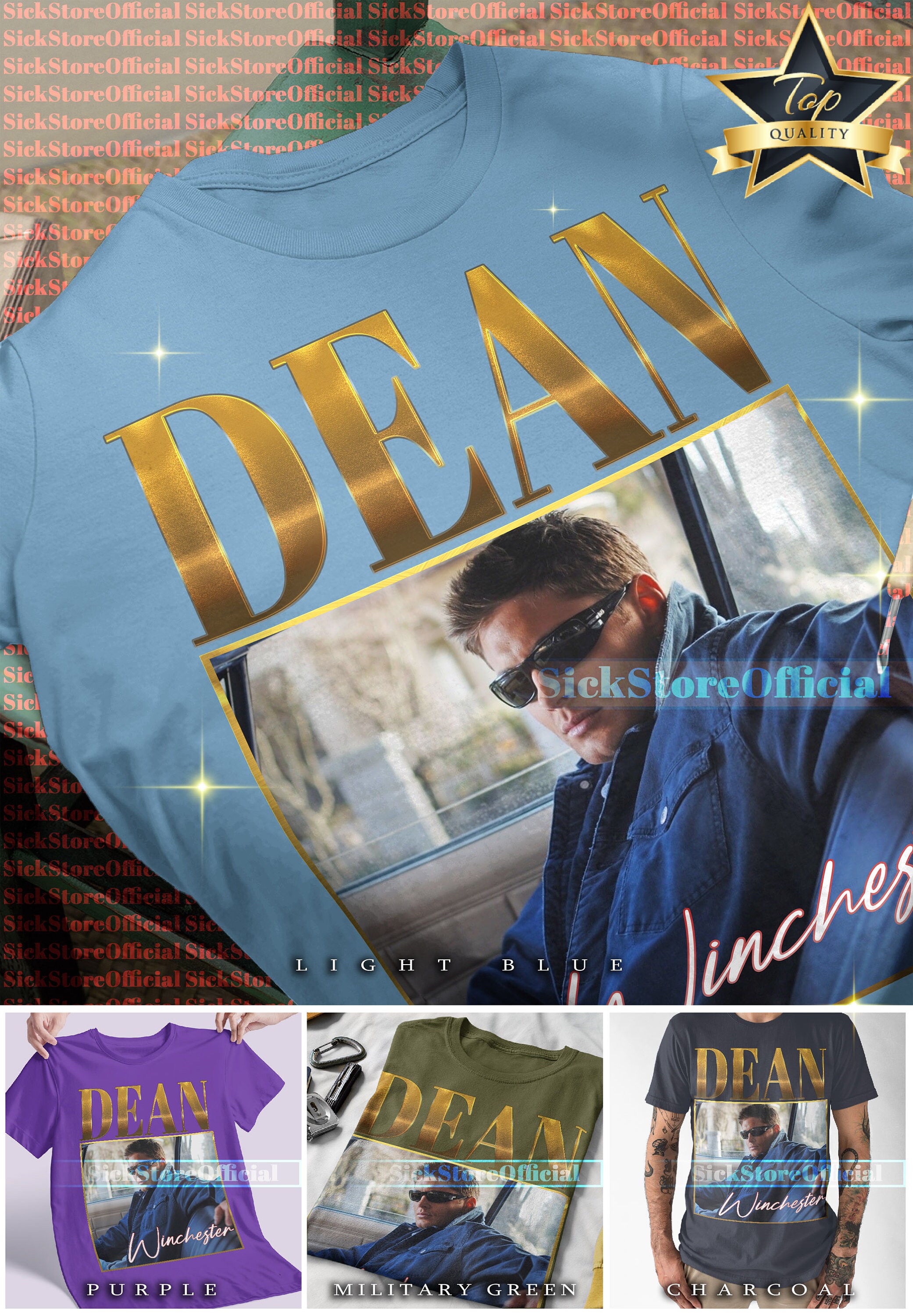 DEAN WINCHESTER Shirt Supernatural Dean Winchester Tshirt - Etsy