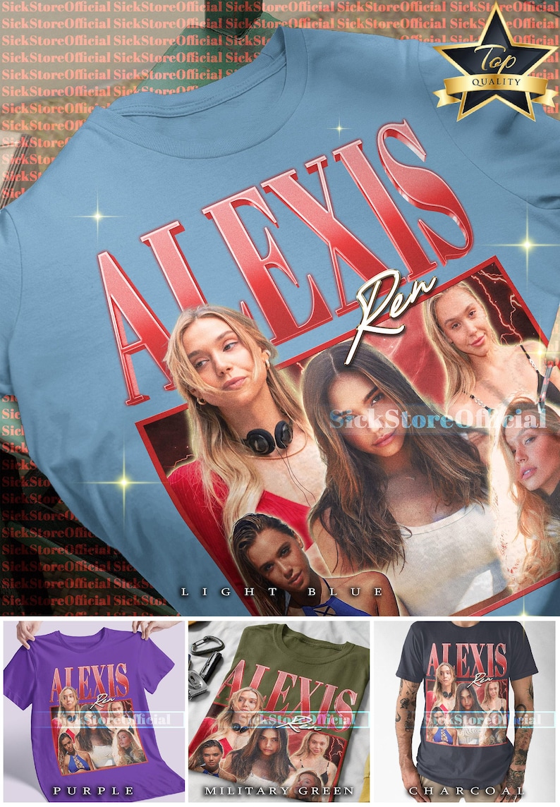 Camiseta vintage de ALEXIS REN, camiseta de homenaje a Alexis Ren ...
