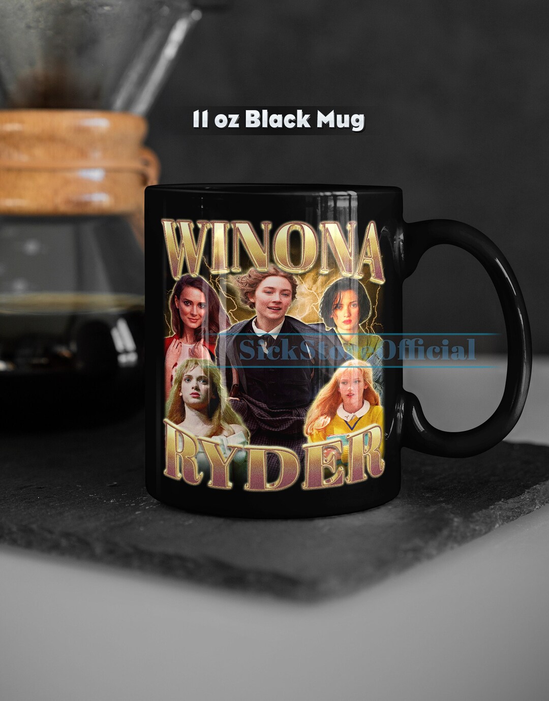 WINONA RYDER Coffee Mug, Winona Ryder Tea Mug, Winona Ryder Drinkware ...