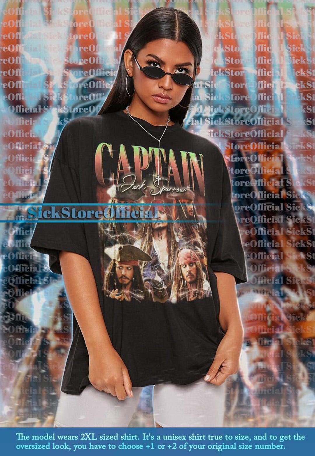 Captain JACK SPARROW Vintage Shirt, Jack Sparrow Homage Tshirt, Jack ...