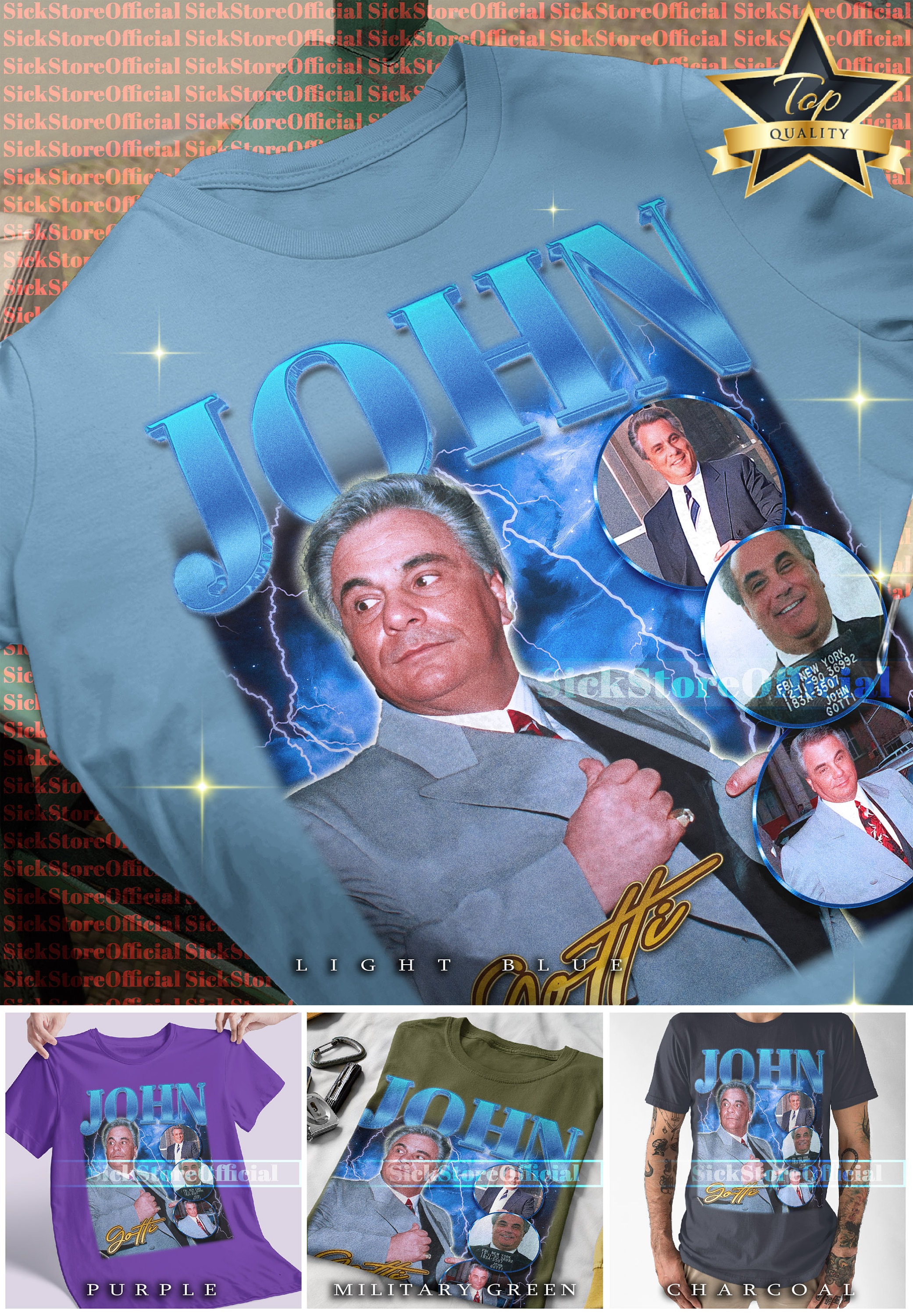 JOHN GOTTI Vintage Shirt, John Gotti Homage Tshirt, John Gotti Fan Tees ...