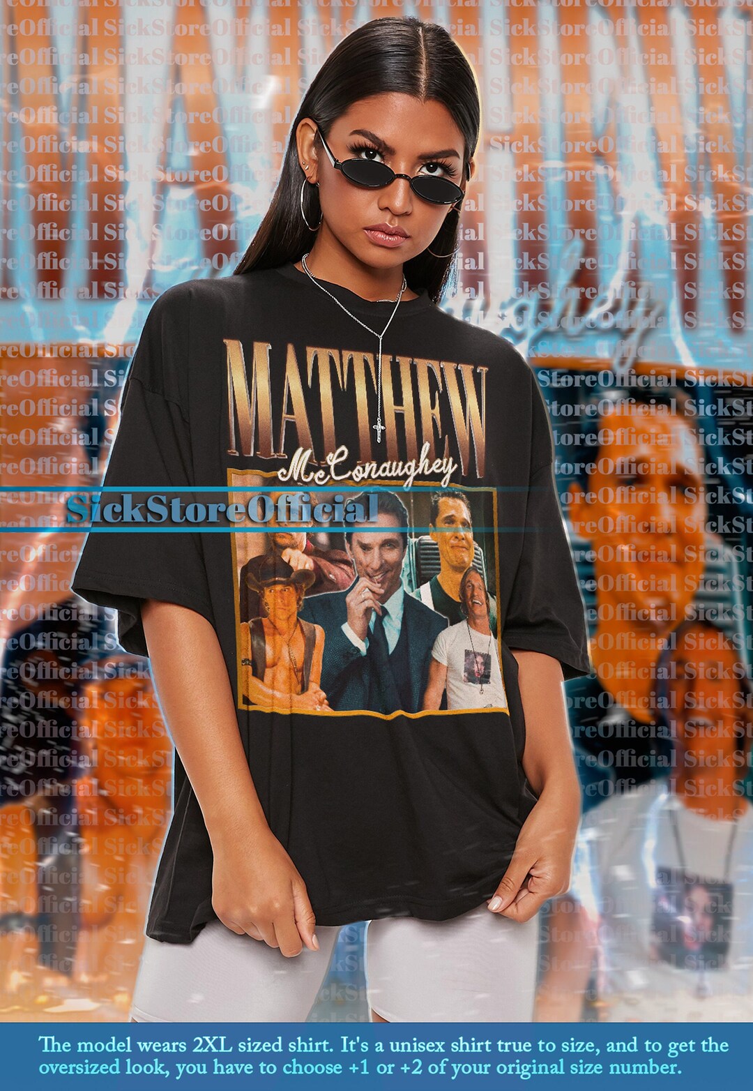 MATTHEW MCCONAUGHEY Vintage Shirt, Matthew Mcconaughey Homage Tshirt ...