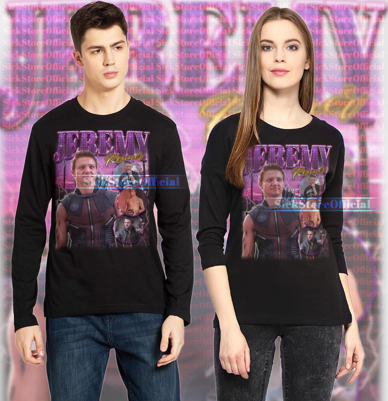 JEREMY RENNER Vintage Shirt, Jeremy Renner Homage Tshirt, Jeremy Renner ...