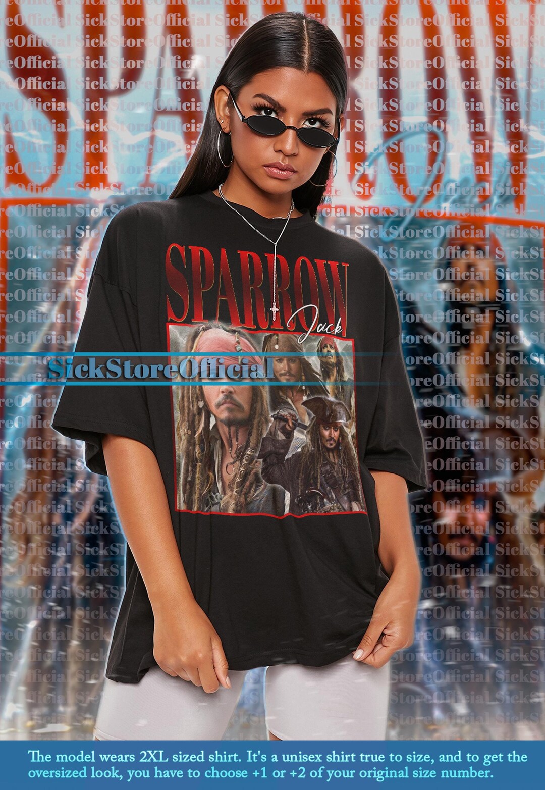 Captain JACK SPARROW Vintage Shirt, Jack Sparrow Homage Tshirt, Jack ...