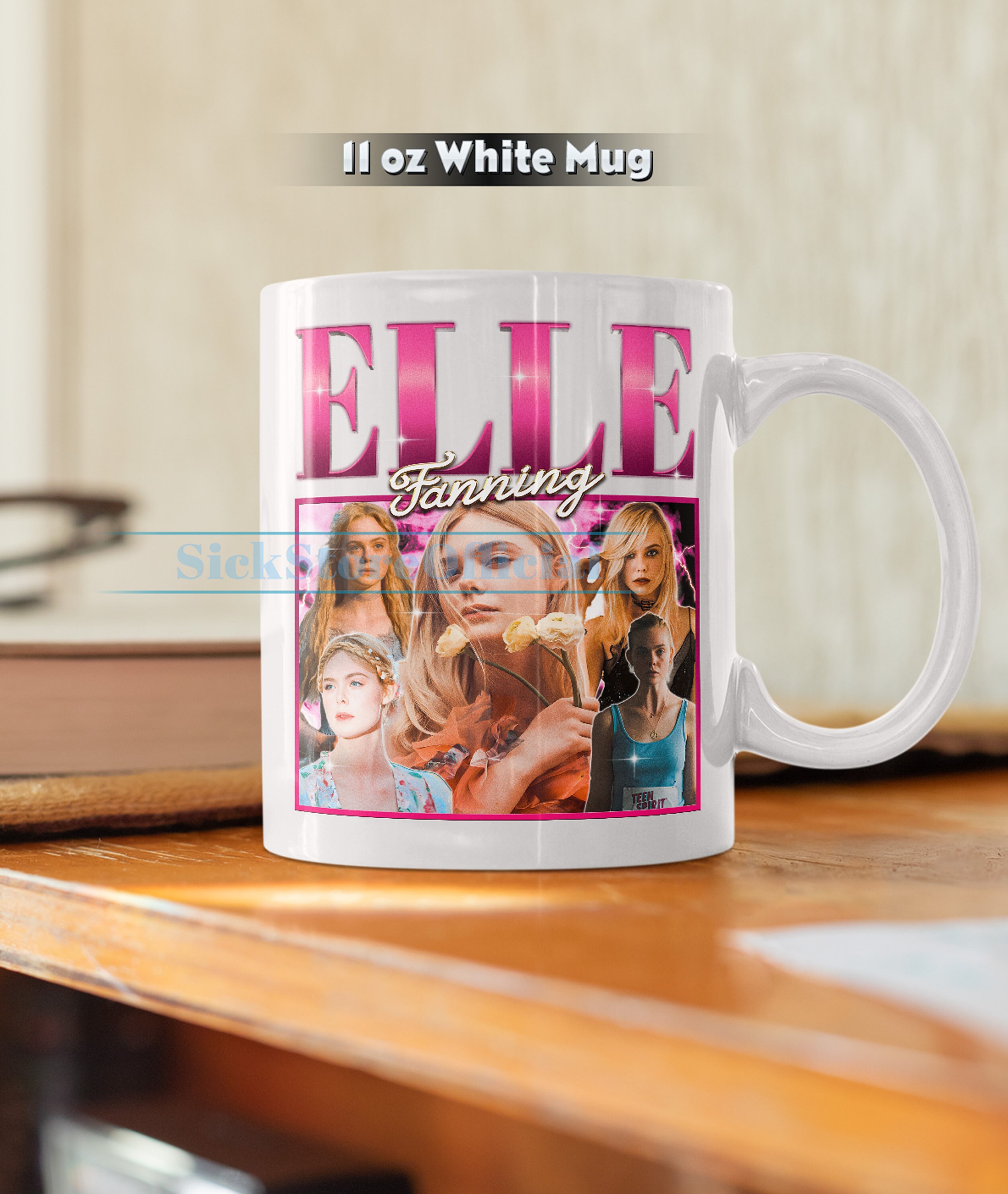 ELLE FANNING Coffee Mug, Elle Fanning Tea Mug, Elle Fanning Drinkware ...