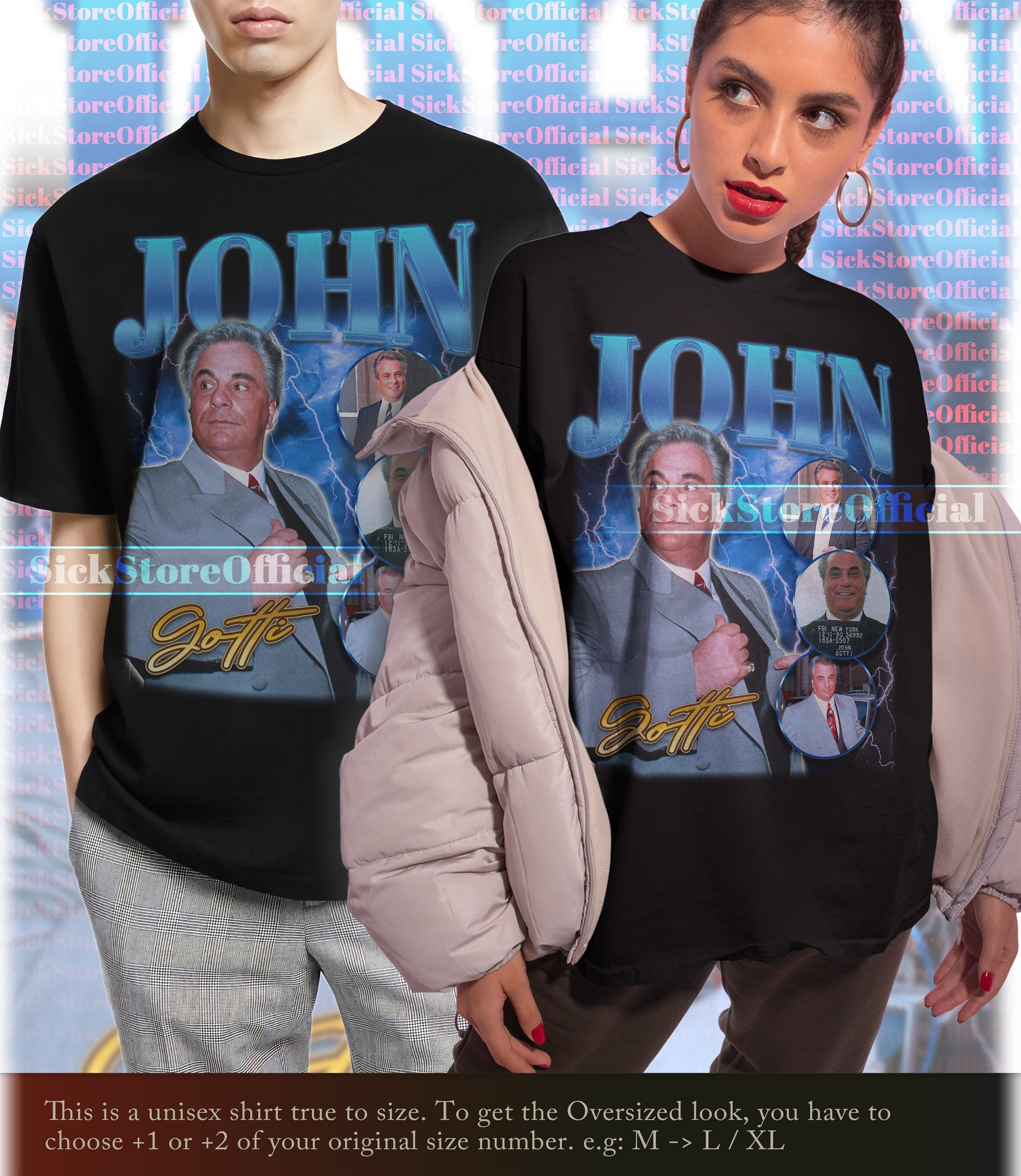 JOHN GOTTI Vintage Shirt, John Gotti Homage Tshirt, John Gotti Fan Tees ...