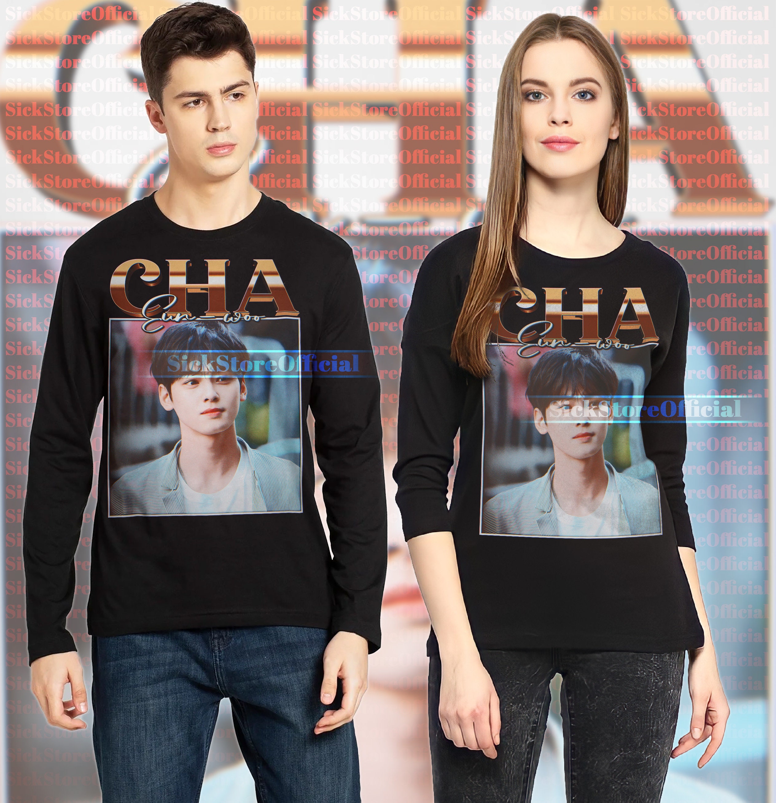CHA EUN-WOO Vintage Shirt Cha Eun-woo Homage Tshirt Cha - Etsy
